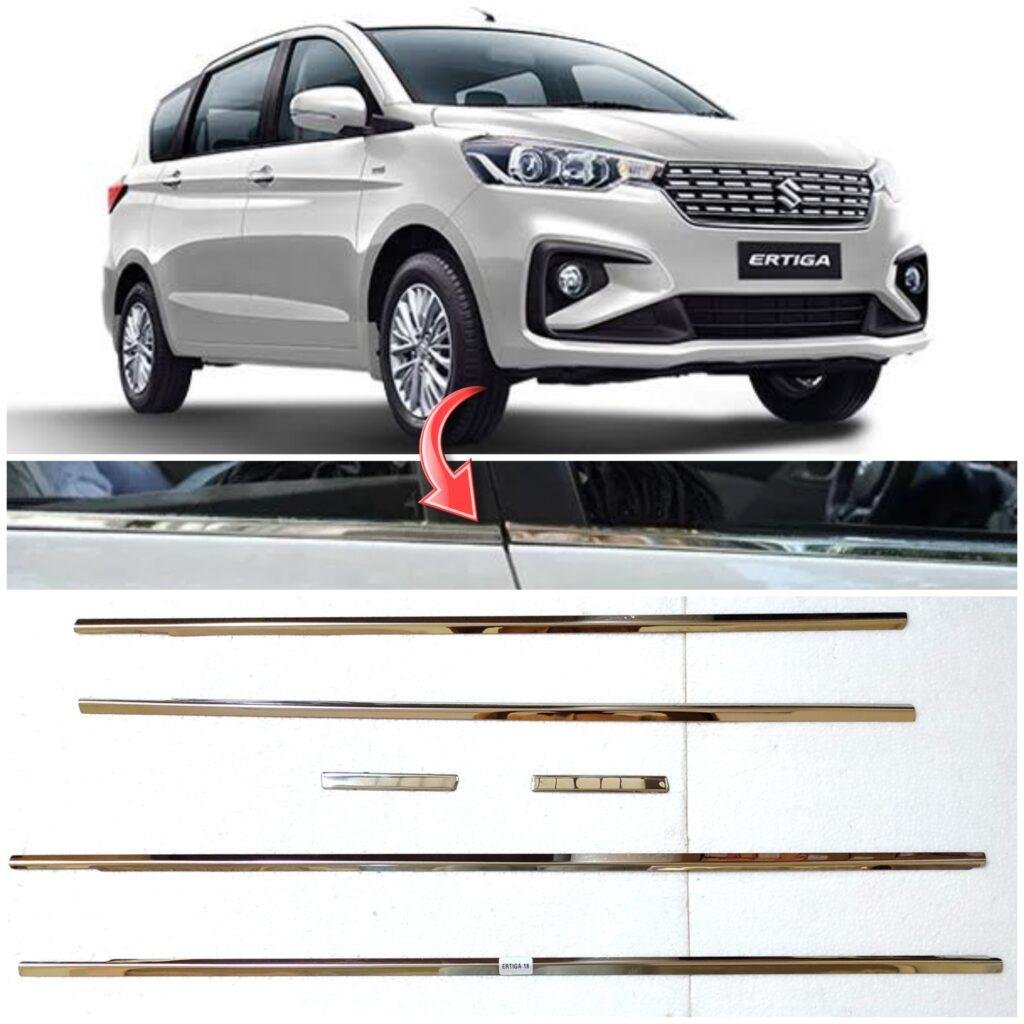Chrome Lower Window Garnish for Maruti Ertiga 2018+ (SS Set of 6P ...